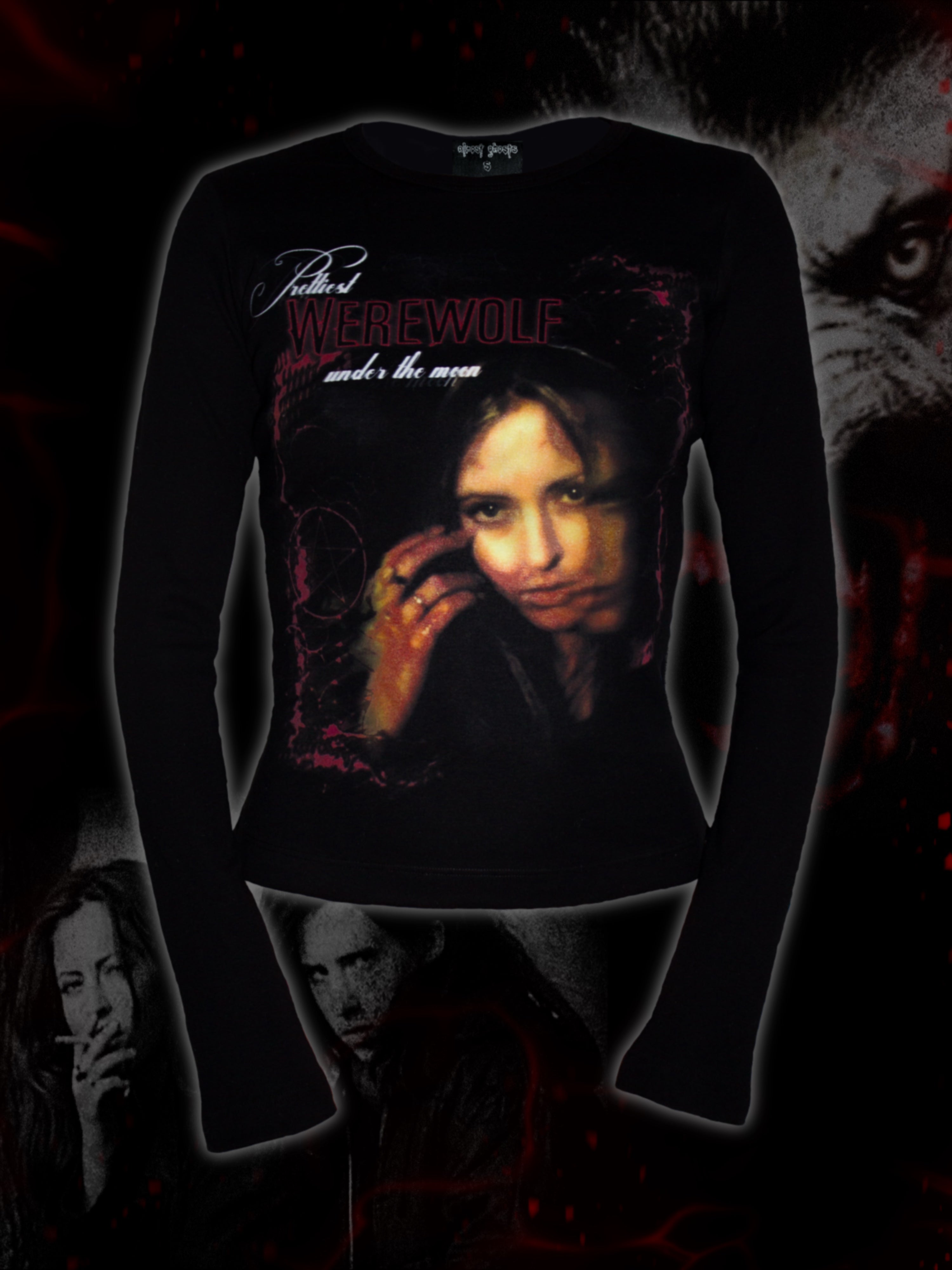 Almost Ghosts - GINGER SNAPS LONG SLEEVE TEE - "prettiest werewolf ...
